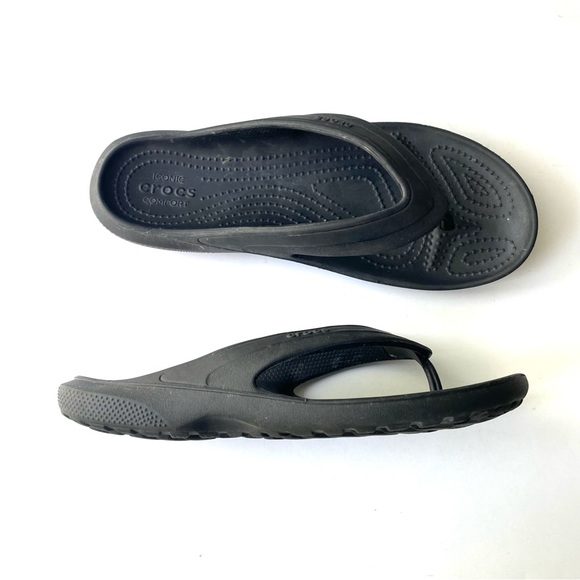 CROCS | Shoes | Crocs 4 Mens 5 Womens 7 Black Classic Flip Flop Slip On Sandals | Poshmark